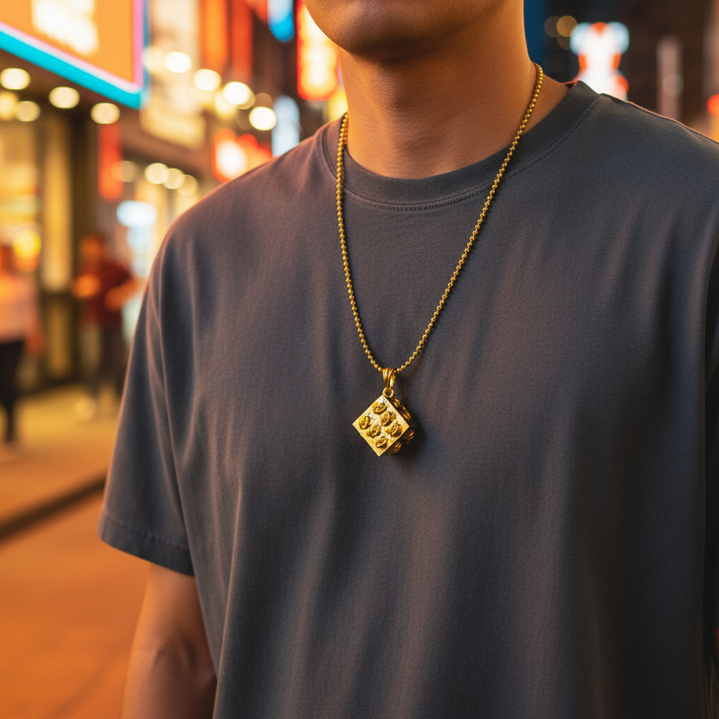 Mysterious Sealed Cube Pendant - Unique Jewelry Piece – KAIWORKS