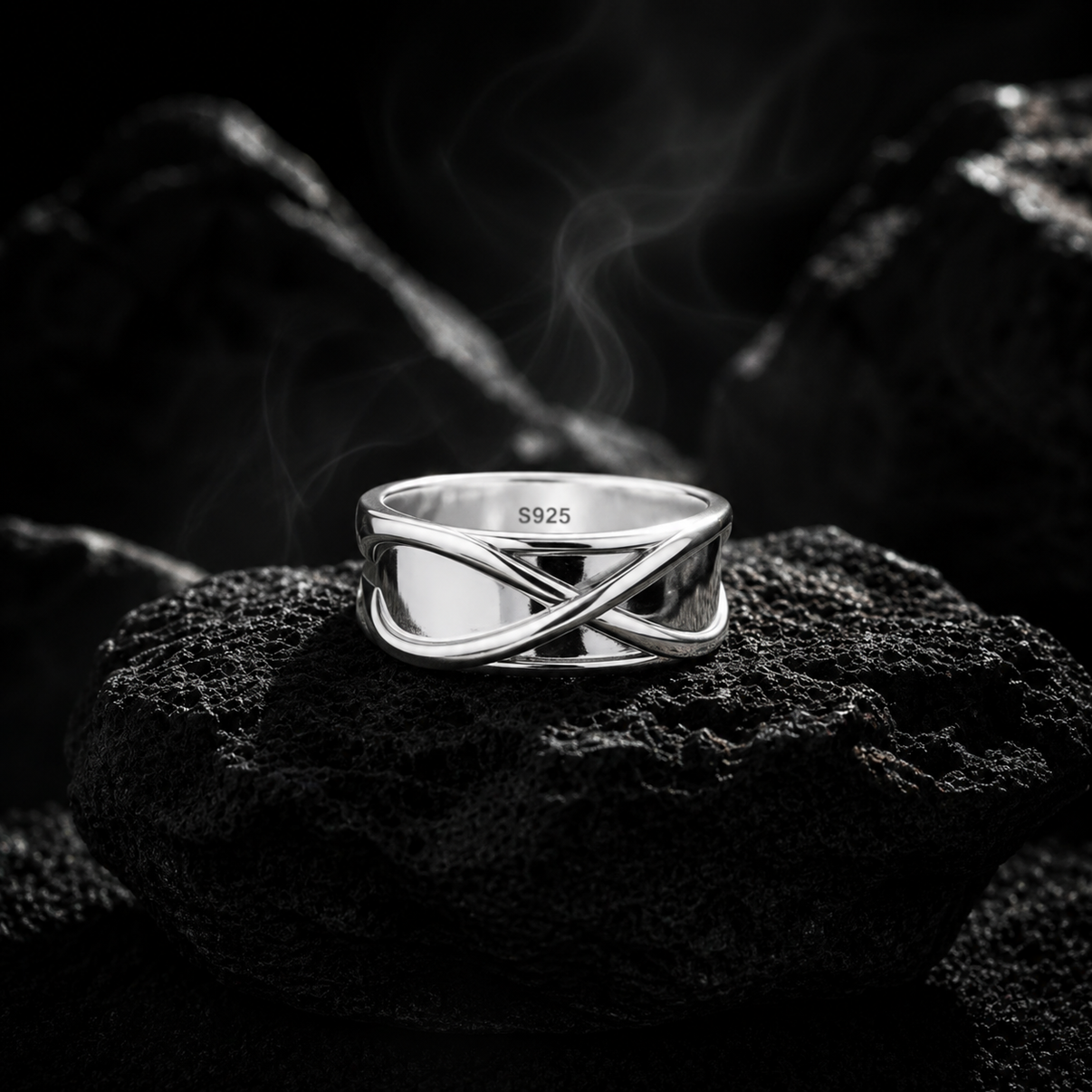 Time Ring Anime-Inspired - Unique Solid Silver Design – KAIWORKS
