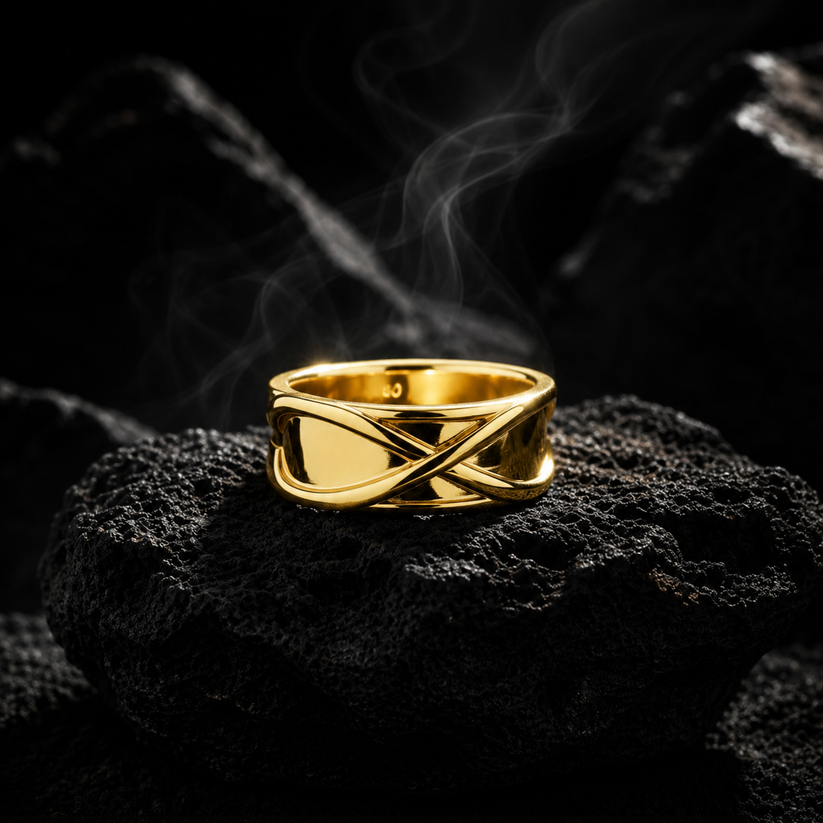 Time Ring Anime-Inspired - Unique Solid Silver Design – KAIWORKS