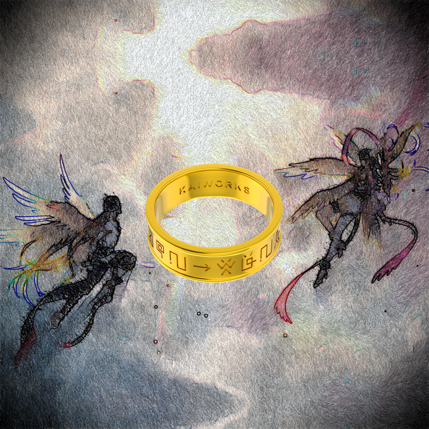 Digital Monsters Holy Ring – Digimon-Inspired Sacred Symbol of Purity ...