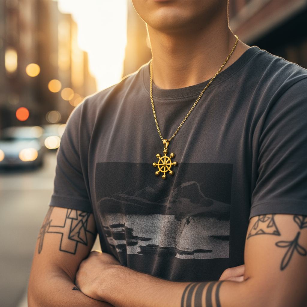 Divine Beast Talisman - 14k Gold Eight-Handled Sword Pendant | Mythical ...