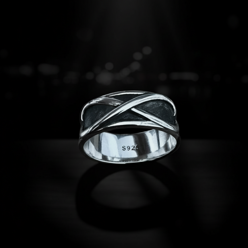 Time Ring Anime-Inspired - Unique Solid Silver Design – KAIWORKS