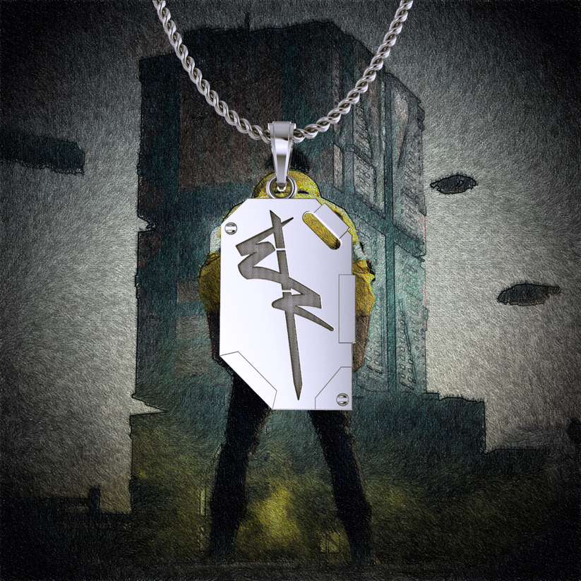 Edgerunner Chip Pendant – Cyberpunk-Inspired Jewelry for Rebels – KAIWORKS