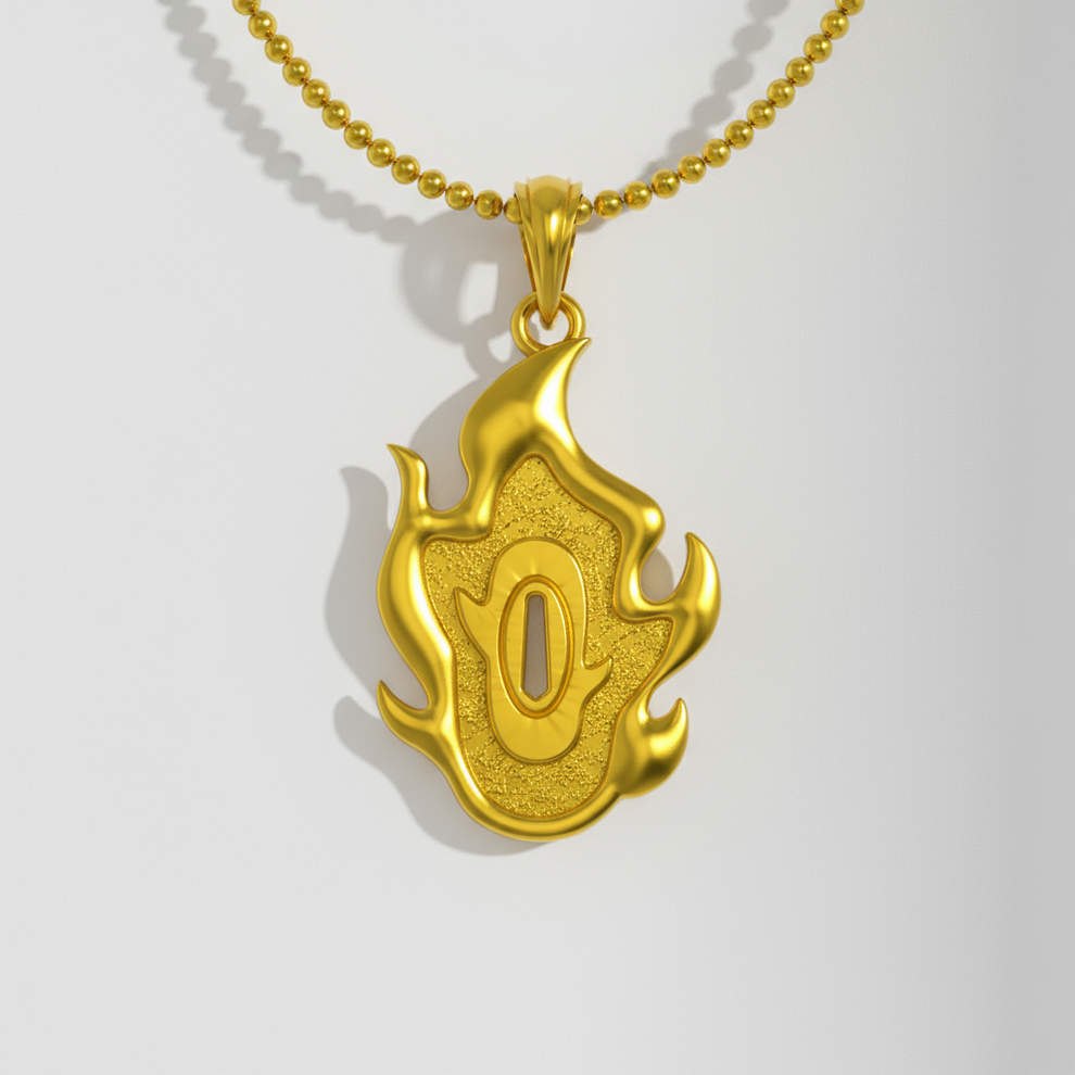 Flame Swordsman Handguard Pendant - Anime Inspired Jewelry – KAIWORKS