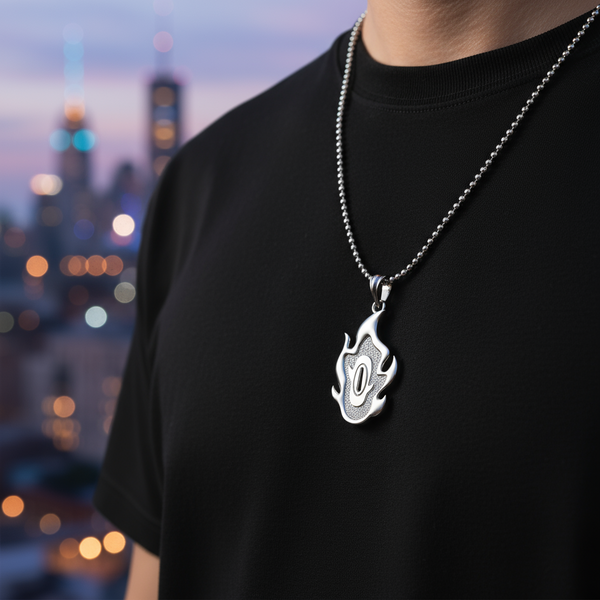 Flame Swordsman Handguard Pendant - Anime Inspired Jewelry – KAIWORKS