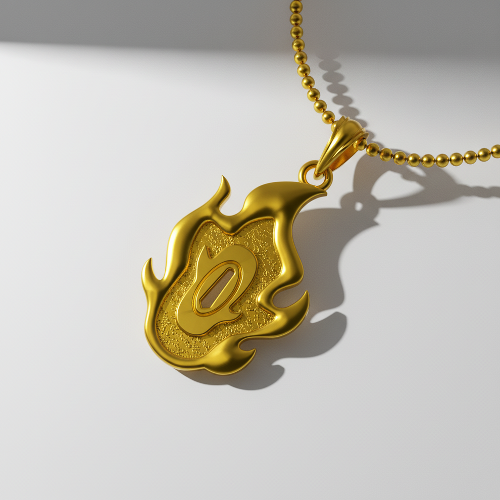 Flame Swordsman Handguard Pendant - Anime Inspired Jewelry – KAIWORKS