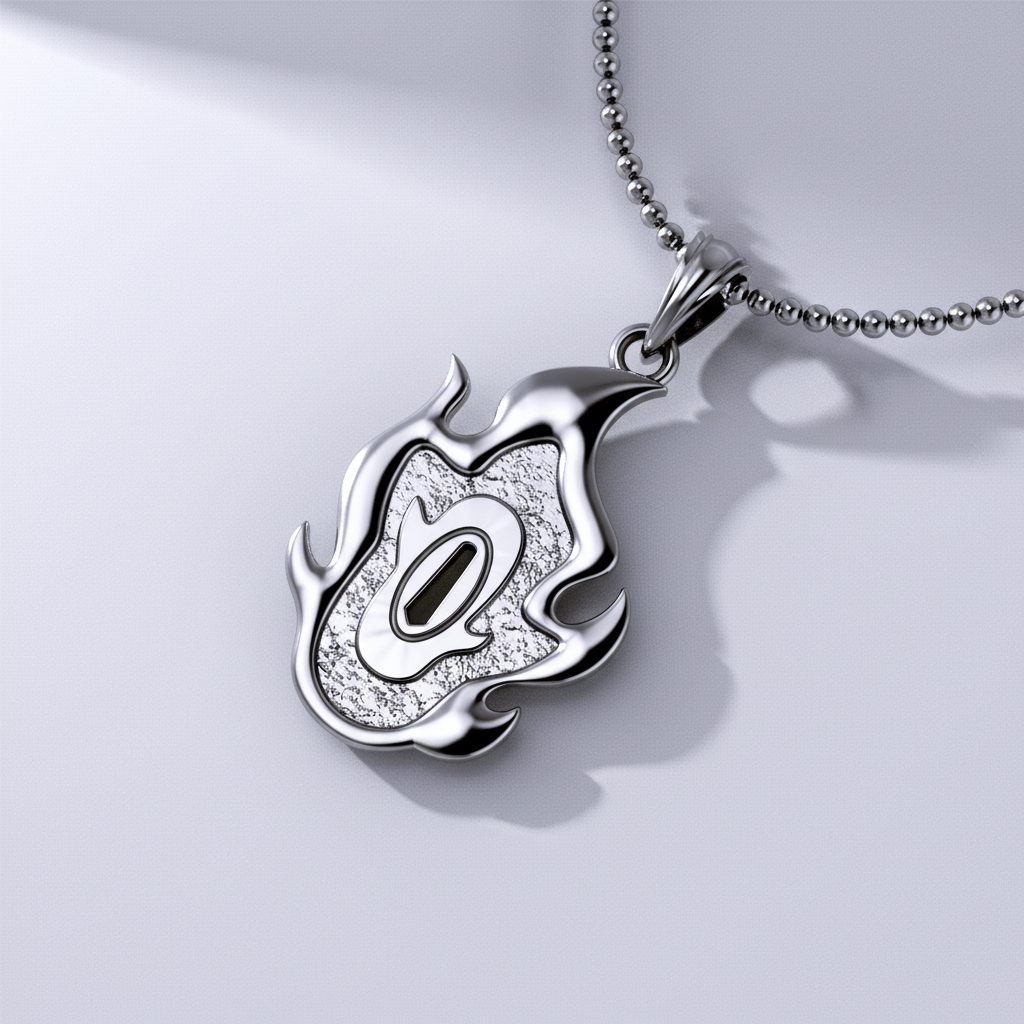 Flame Swordsman Handguard Pendant - Anime Inspired Jewelry – KAIWORKS